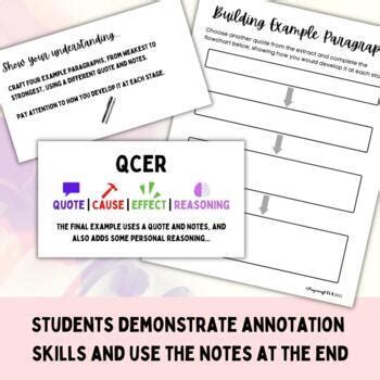 Quotes And Notes How To Annotate Literature Texts Guided Lesson