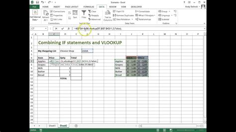 if statements with vlookups microsoft excel youtube