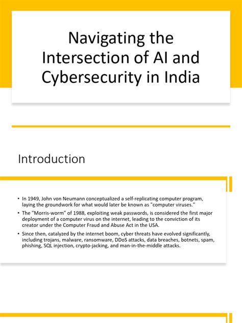 Navigating The Intersection Of Ai And Cybersecurity In India Pdf Security Computer Security
