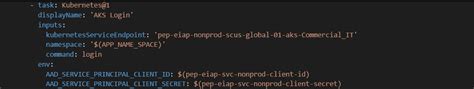 kubernetes task does not support passing down environment variables · issue 15083 · microsoft