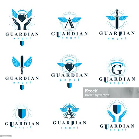 성령 그래픽 벡터 기호 컬렉션 자선 및 Catechesis 조직에서 사용할 수 있습니다 엠 블 럼 전투 칼 사랑 하는 마음과 보호자 방패를 사용 하 여 만든 벡터 검에 대한