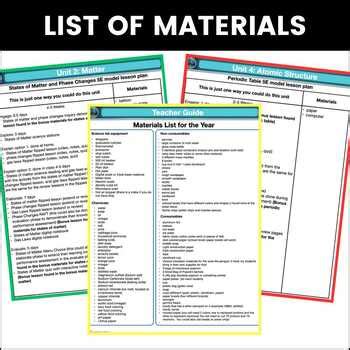 Middle Babe Science NGSS Physical Science Scope And Sequence Year Lesson Plan