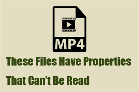 These Files Have Properties That Cant Be Read Resolved Here