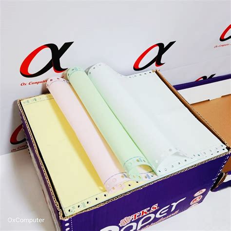 กระดาษต่อเนื่องเคมี ไม่มีเส้น ขนาด 9x5 5 4ชั้น 4 สี Shopee Thailand
