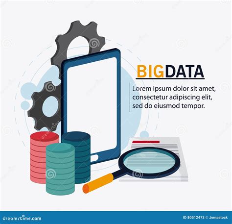 Big Data Center Base And Web Hosting Icon Set Stock Vector Illustration Of Data Online 80512473