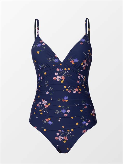 Women One Piece Swimsuit Deep V Neck Tummy Control Low