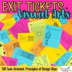 Art Exit Tickets Writing Prompts Formative Assessment Ideas