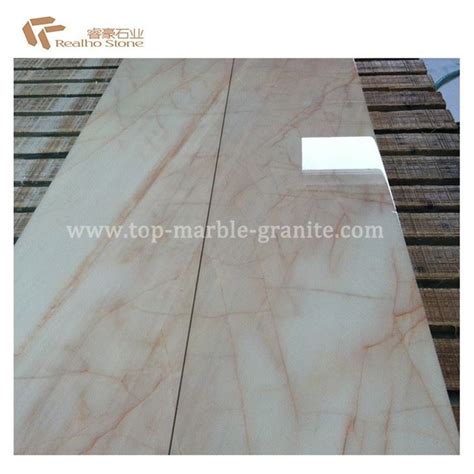 장식용 집 공급 업체 및 제조 업체를위한 고품질 레드 라인 화이트 대리석 중국 저렴한 가격 Realho Stone