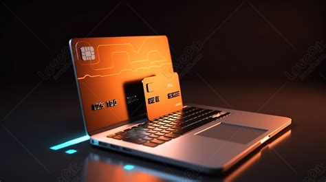 안전한 온라인 결제 보장에 있어 노트북 및 카드 3d 렌더링의 중요성 중요성 배경 노트북 보안 배경 카드 결제 배경 이미지 Hd 중요성 노트북 보안 카드 결제