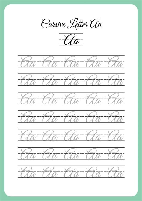 Cursive Worksheet Generator