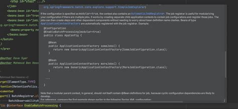 Indent Of Javadoc Codes Are Mixed Issue Spring Projects Spring Batch GitHub