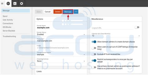how to restrict a user from sending or receiving emails in smartermail