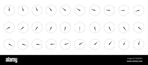 Set Of Round Measuring Scales With Rotating Arrows Collection Of Simple 360 Degree Template Of