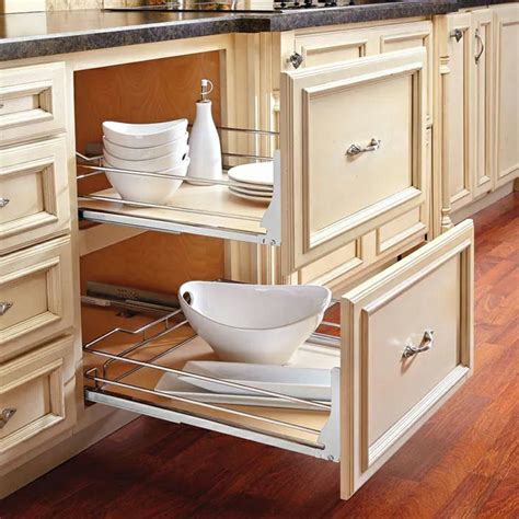 REV A SHELF 21 Solid Bottom Pull Out Basket With Soft Close Maple Rev A Shelf 5330 21BCSC MP