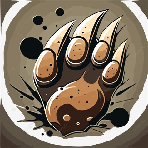 발톱 자국 벡터 곰 발톱 손 만화의 갈색 그림 스티커 클립 아트 상표 클립 아트 Png 일러스트 및 벡터 에 대한 무료 다운로드 Pngtree