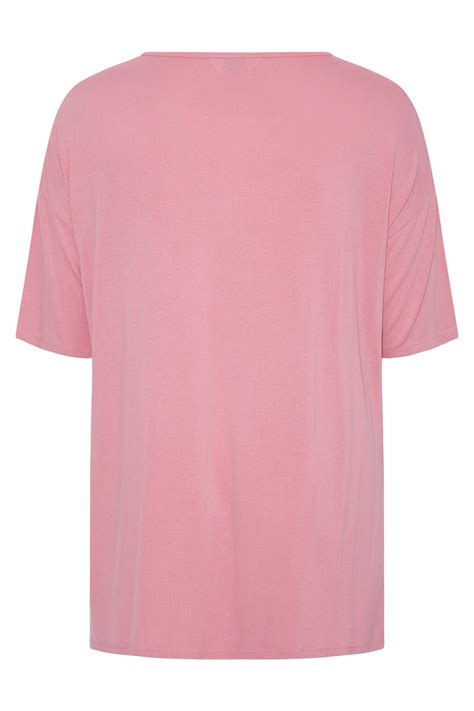 Plus Size Rose Pink Oversized T Shirt Yours Clothing