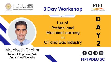 Workshop Day 2 Use Of Python And Machine Learning In The Oil And