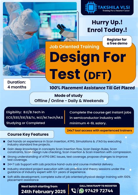 Design For Test Dft Course With 100 Placement Assistance Till Get