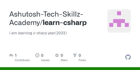 Github Ashutosh Tech Skillz Academylearn Csharp I Am Learning C