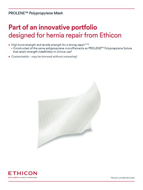 Article 2 Prolene Pp Mesh Product Fact Sheet Pdf