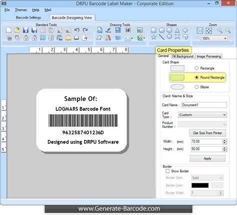 Generate Multiple Logmars Linear Barcode Font Generate