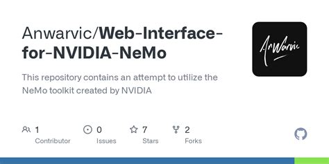 GitHub Anwarvic Web Interface For NVIDIA NeMo This Repository Contains An Attempt To Utilize