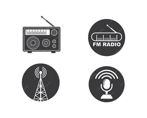 Premium Vector On Air Radio Broadcast Logo Icon Vector Illustration