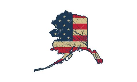 알래스카 미국 지도 벡터 프리미엄 벡터