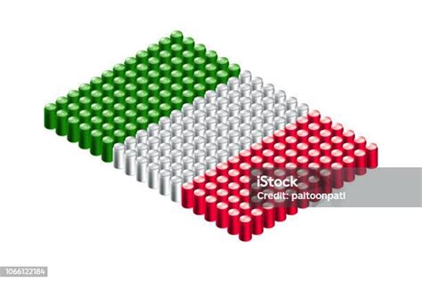 3 차원 Isometric 음료 행에서 수 이탈리아 국기 모양 편집 가능한 선 흰색 배경에 고립 된 개념 디자인 그림 강철에 대한 스톡 벡터 아트 및 기타 이미지 Istock