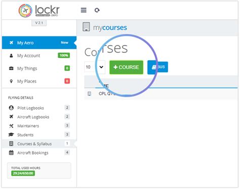 Create Courses Lockraero