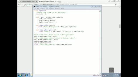 Python Tkinter In Tamil 26classes And Objects In Python Youtube