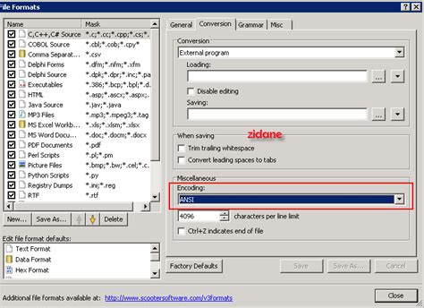 [tips] how to set default font and default encoding mode for beyond compare webzone all