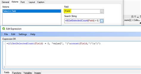 Select A Specific Field Value With Action Only If Qlik Community