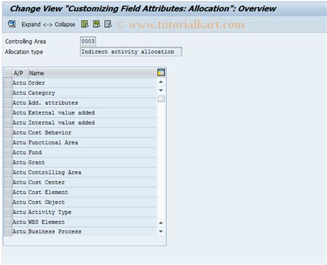 KCAL SAP Tcode Change Indirect Activity Allocation