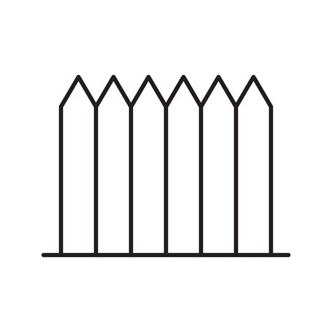 Wooden Fence Linear Icon Thin Line Illustration Picket Contour Symbol Vector Isolated Outline