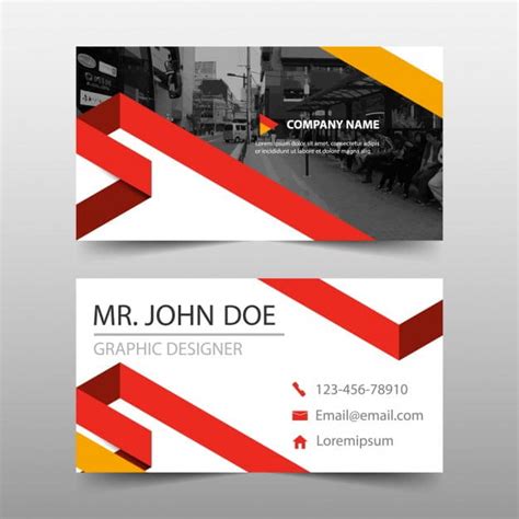 레드 명함 서식 파일 디자인 Eps Uidownload