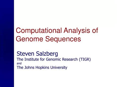 Ppt Computational Analysis Of Genome Sequences Powerpoint