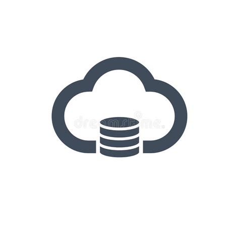 Cloud Data Icons Cloud And Storage Computing Concept Server Concept