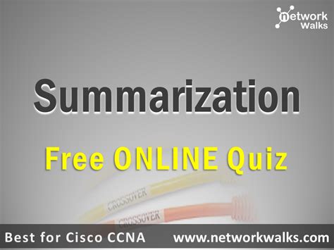 IP Summarization Quiz Networkwalks Academy