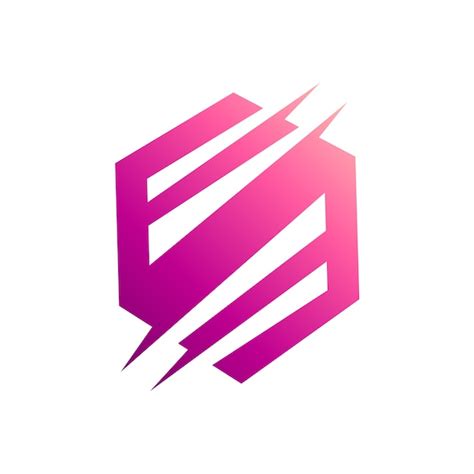 육각 문자 S 초기 로고 프리미엄 벡터