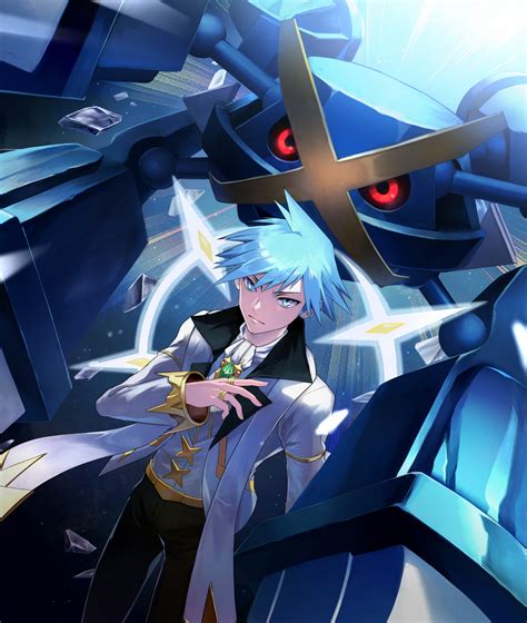 Steven Stone Metagross Mega Metagross And Steven Stone Pokemon And 1 More Drawn By Tsu Md