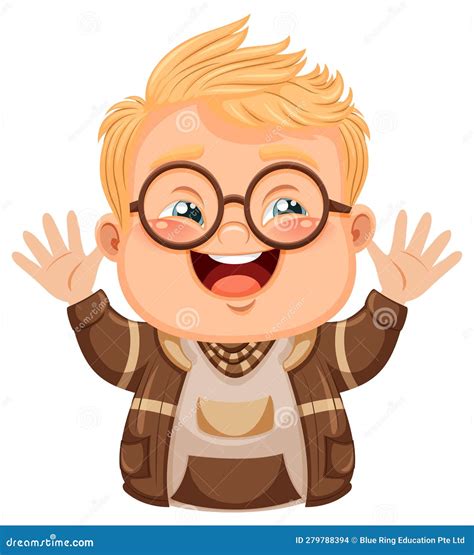 Cute Nerdy Girl Cartoon Character Vector Illustration CartoonDealer