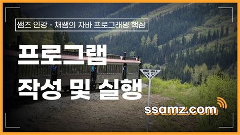 쌤즈 인강 프로그램 작성 및 실행 5차시 채쌤의 자바 프로그래밍 핵심 Youtube