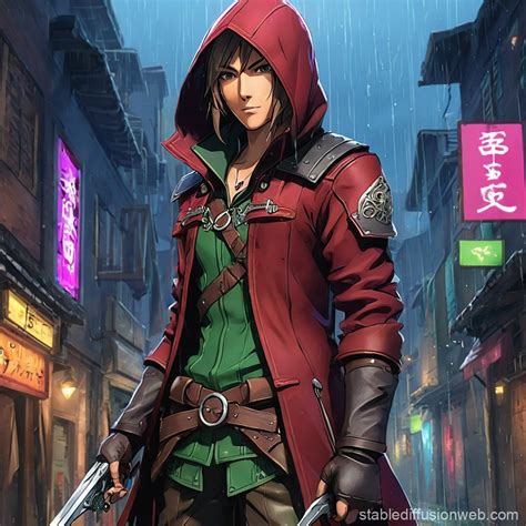 Assassin Rogue In Rainy Conditions Stable Diffusion Online
