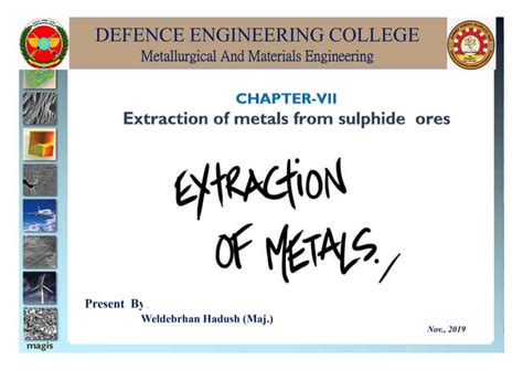 Chapter 7 Extraction Of Metals From Sulphide Orespdf Chemistry Science