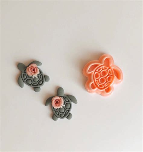 Sea Turtle Clay Cutters Turtle Embossed Cutter Summer Beach Cutter