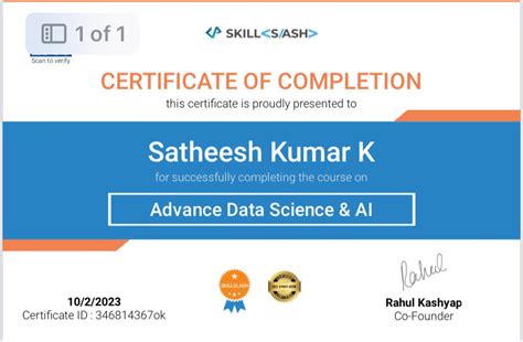 Satheesh Kumar On Linkedin Skillslash Thankyou