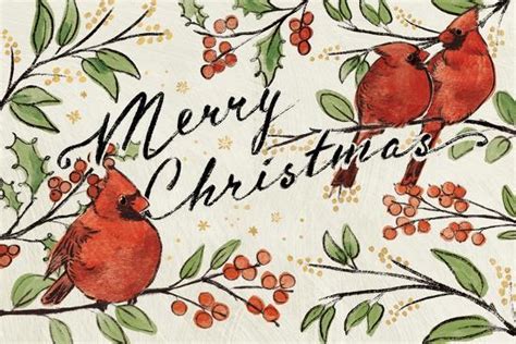 Christmas Lovebirds Viii Prints Janelle Penner