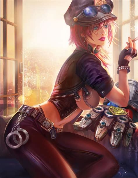 Officer Vi And Vi League Of Legends Drawn By Yang Fan 4ad67363deda229f18cf69063c5abf36 Artist