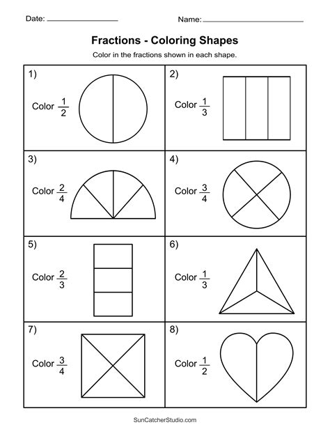 Equivalent Fractions Coloring Sheet